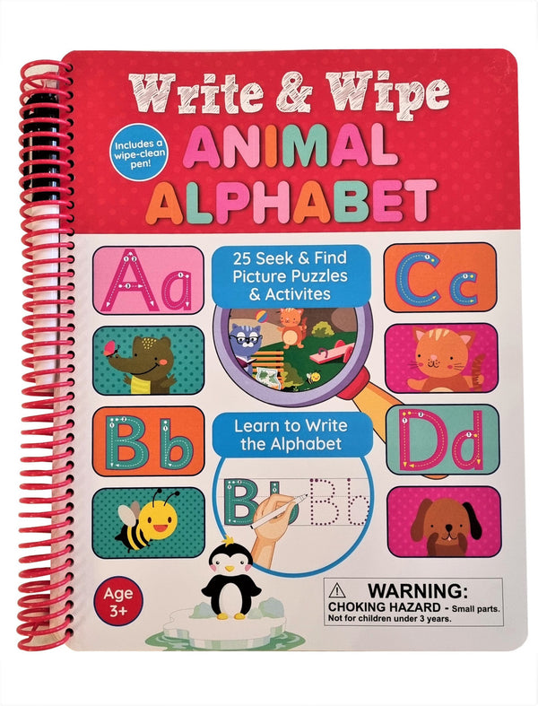 WRITE & WIPE ANIMAL ALPHABET SEEK & FIND – Brainary Books